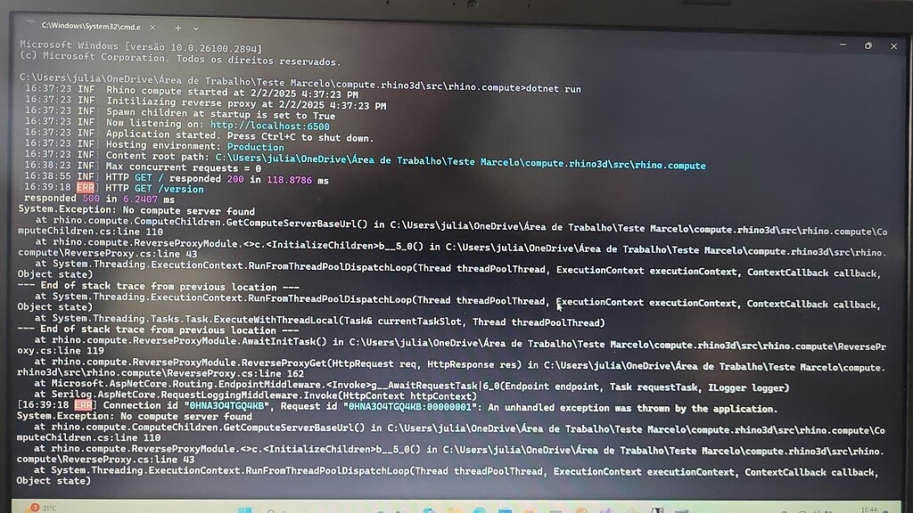 Rhino.Compute - Error 500 on GET Request - compute.rhino3d - McNeel Forum
