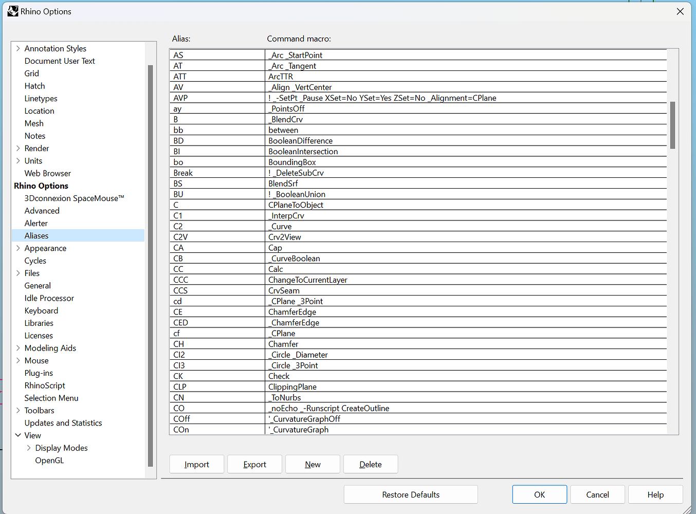 Search Function For Aliases Serengeti Rhino Wip Mcneel Forum