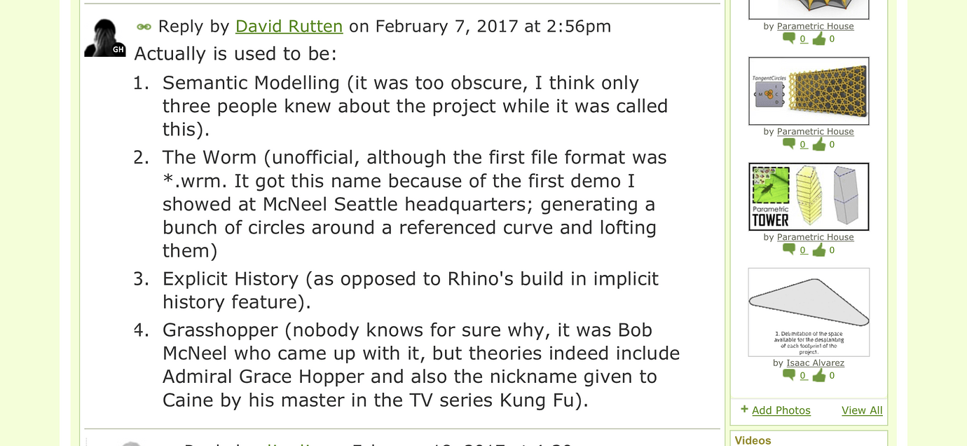 Grasshopper new Name? - Grasshopper2 - McNeel Forum