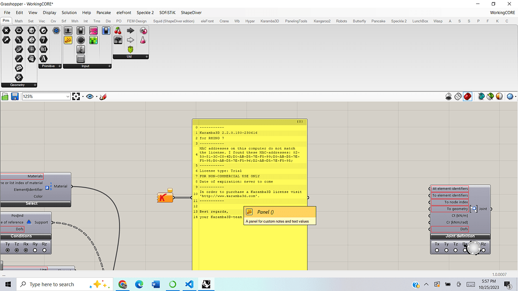 Licence Karamba3D - Karamba3D - McNeel Forum