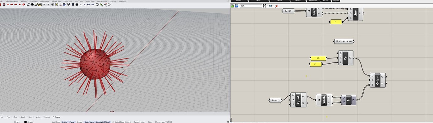 Orient block on object (mesh) - Grasshopper - McNeel Forum