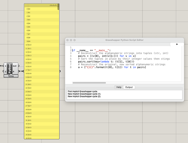 Sort Alphanumeric String In Python Grasshopper McNeel Forum