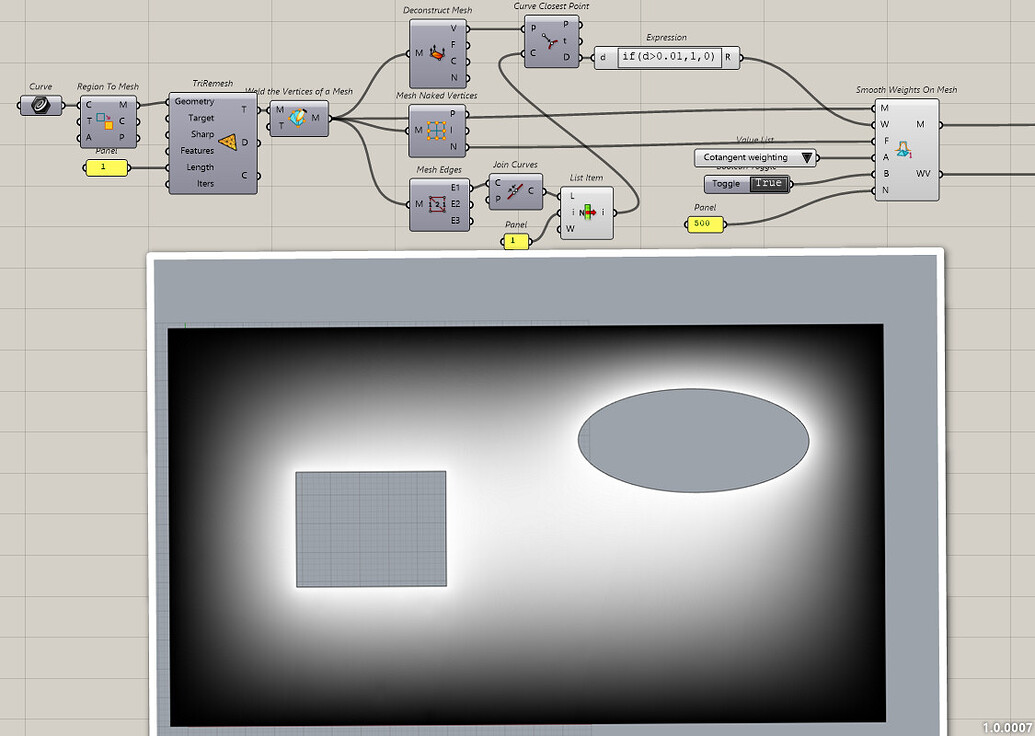 Tween curves on mesh using Nautilus plugin - Grasshopper - McNeel Forum