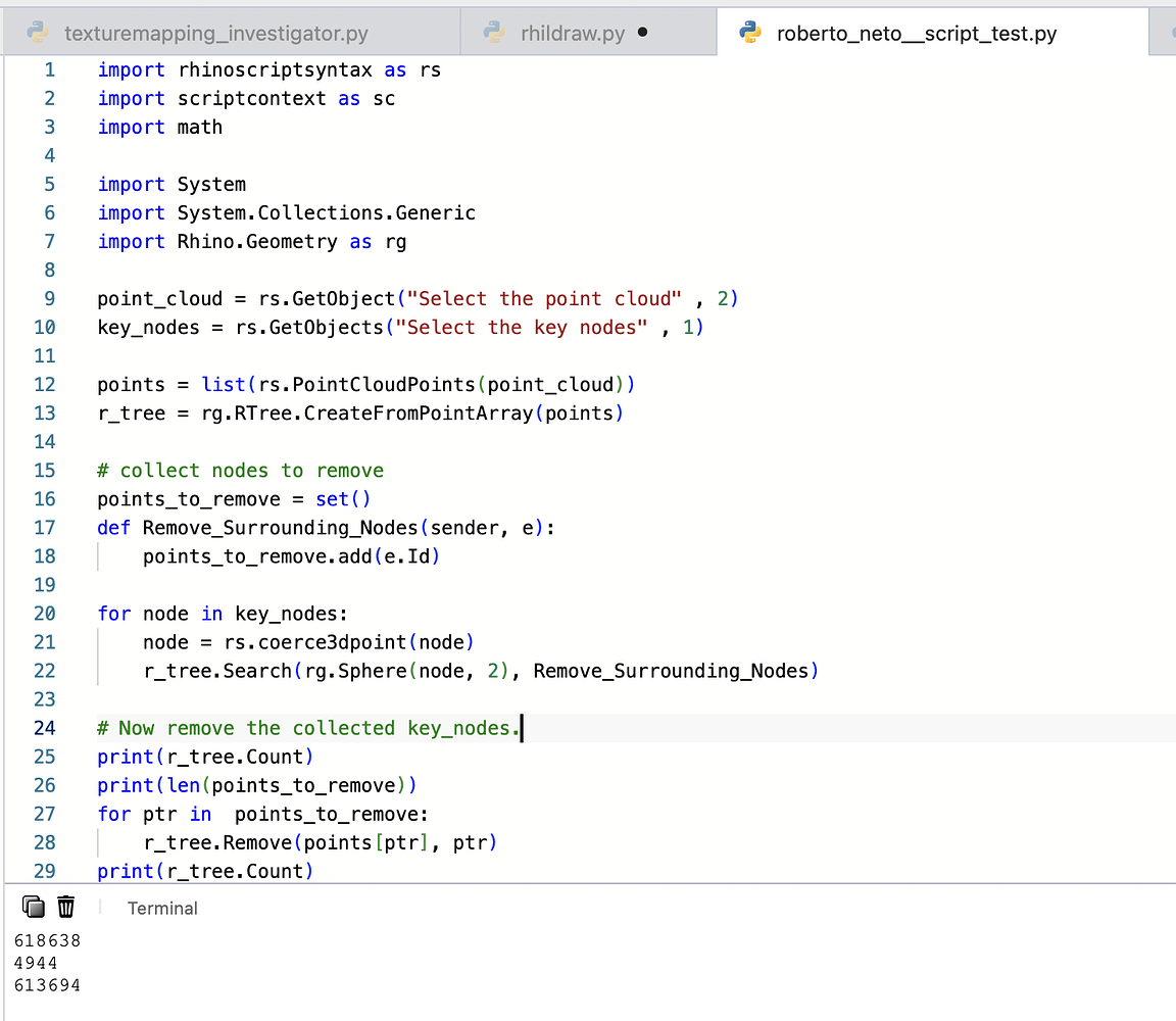 Removing nodes off rtree - Scripting - McNeel Forum