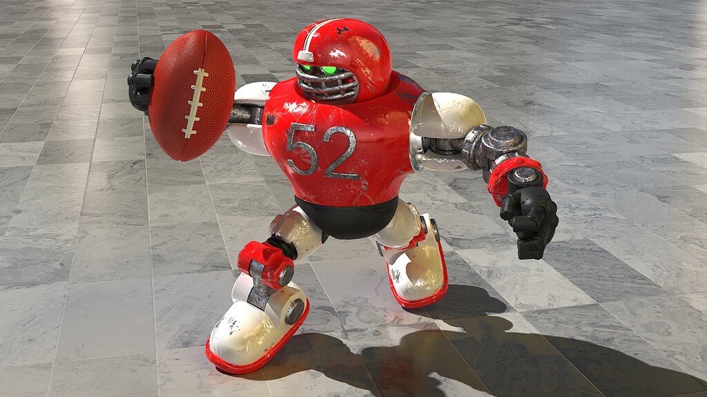 Rugby Robot Toy, along with the completed models and 3D prints ...