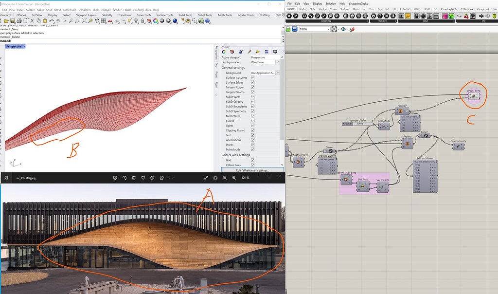 Creating rectangular panels on the curved polysurface - Grasshopper - McNeel Forum
