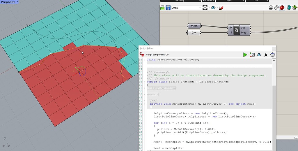 Mesh.SplitWithProjectedPolylines Problem - Grasshopper Developer ...