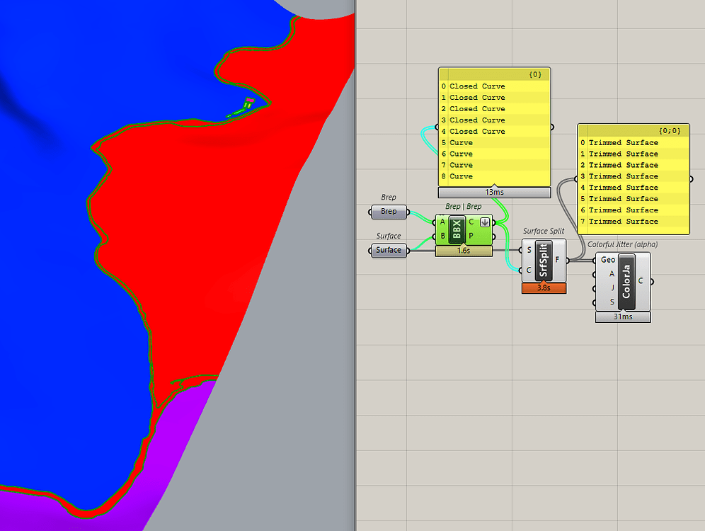 Surface intersection between brep and surface - Grasshopper - McNeel Forum