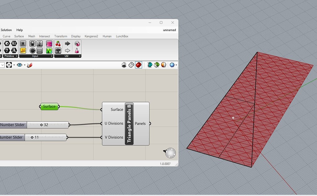 Triangle panels take the shape of rectangular surface - Grasshopper ...