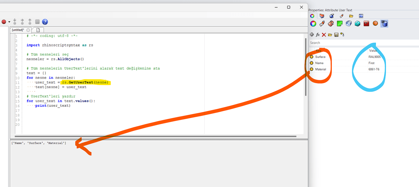 Rhino.Python Get Key and Value - Scripting - McNeel Forum