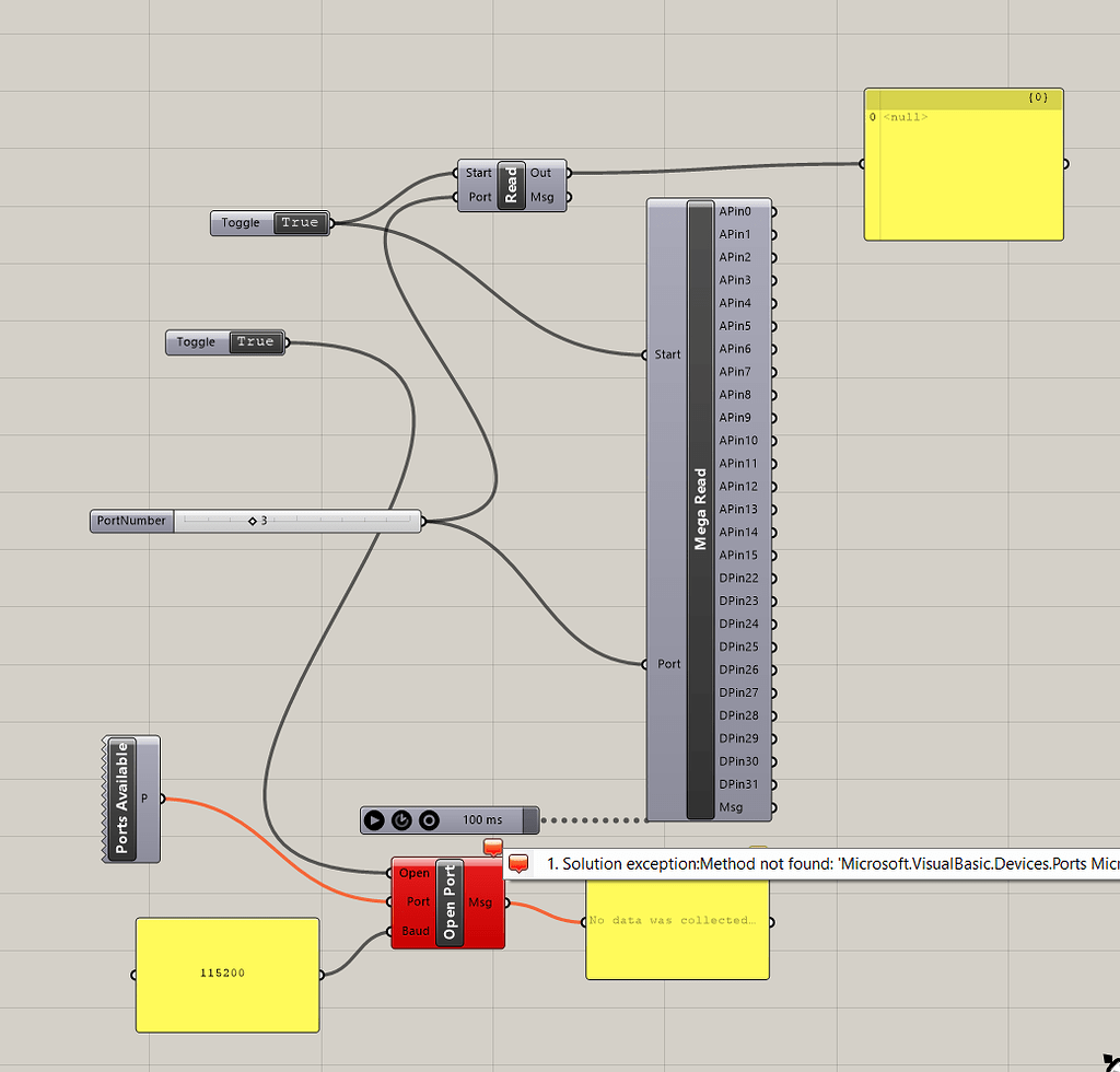 Problem with port reading, while using firefly in grasshopper - Grasshopper - McNeel Forum
