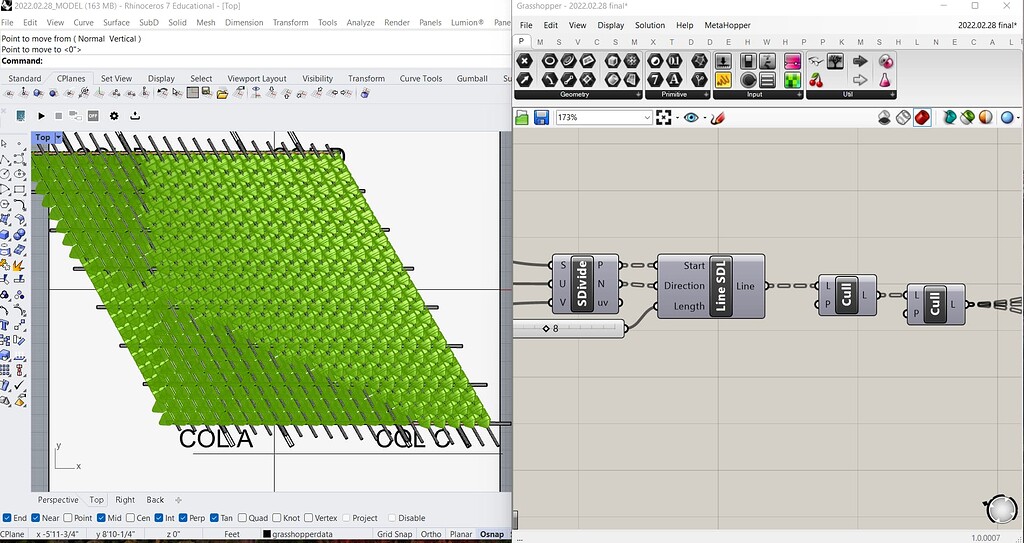 SDL bugging cull pattern - Grasshopper - McNeel Forum