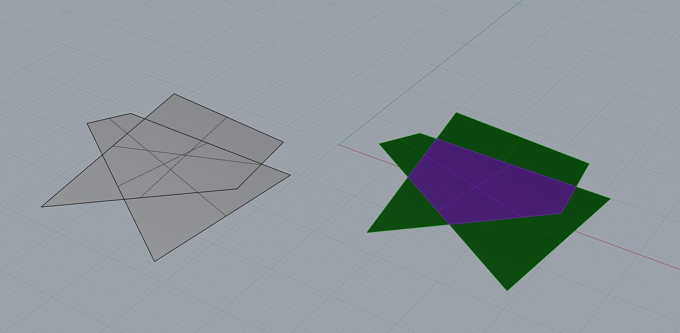 Grasshopper Surfaces Intersection as new Surfaces with Surroundings ...