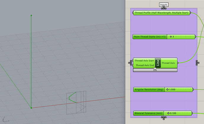 ChiralSym's Custom Helical Thread Generator (2.8.0) - Grasshopper ...