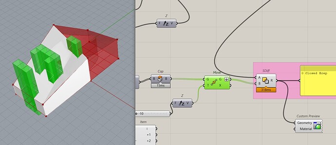 Boolean difference doesn't let me cut multiple objects - Grasshopper - McNeel Forum