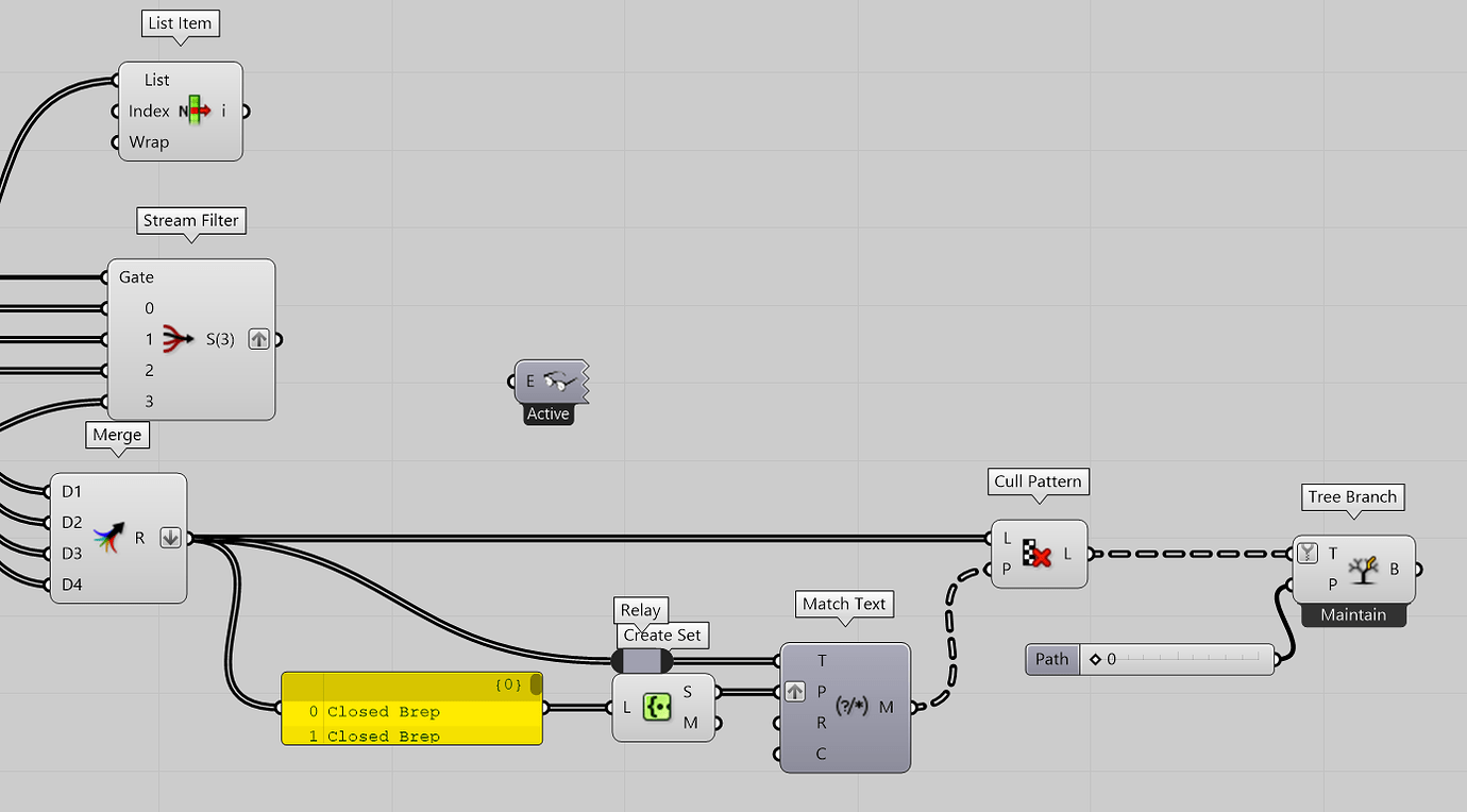 How to define multiple brep/mesh objects as one list item ...