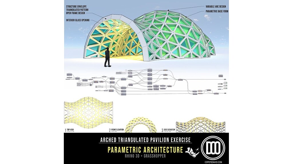 Video Tutorial - Triangulated Arched Pavilion Structure - Grasshopper - McNeel Forum