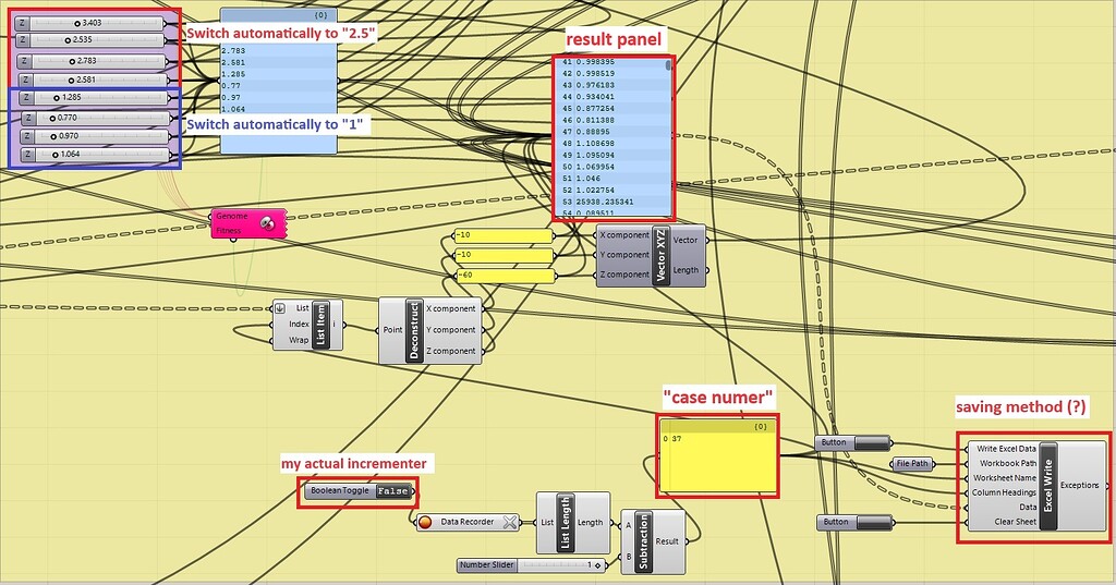 How to loop Galapagos and file save - Grasshopper - McNeel Forum