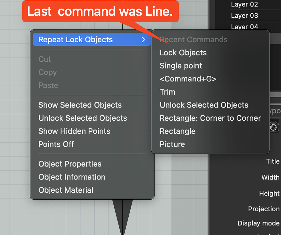 Last commands not showing up - Rhino for Mac - McNeel Forum