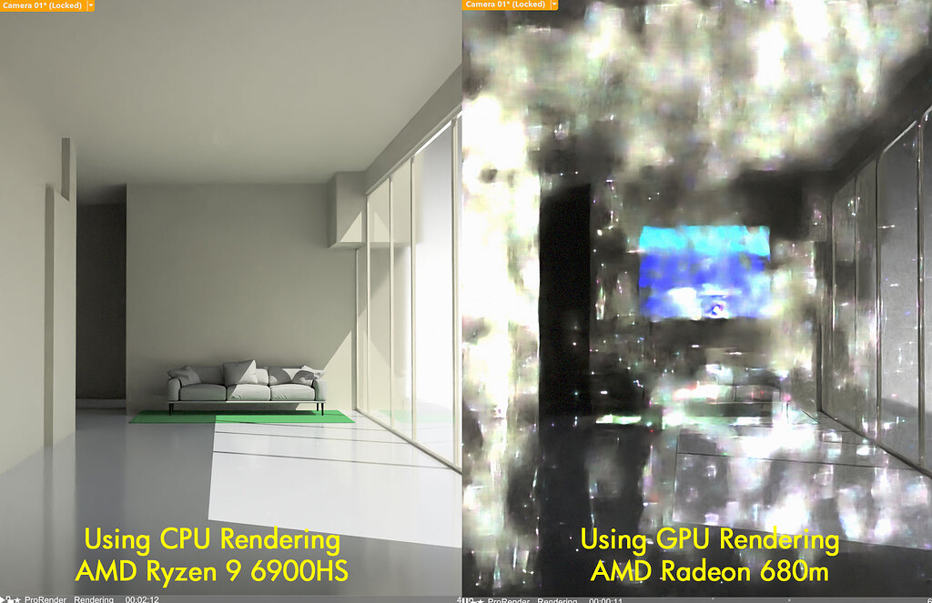 AMD ProRender behaving strangely with AMD iGPU Radeon 680m Recently - Rendering - McNeel Forum