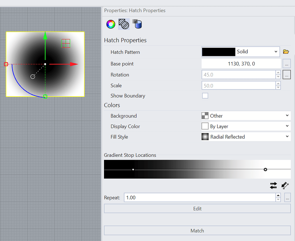 Gradient hatch transparency - Rhino - McNeel Forum
