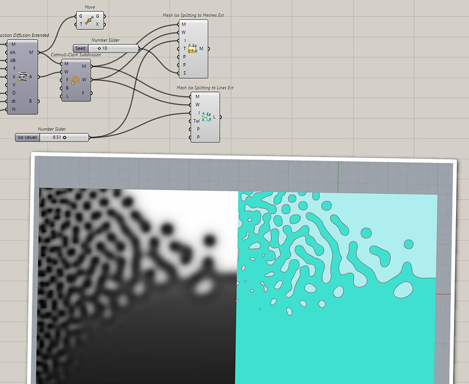 Reaction diffusion curves - Grasshopper - McNeel Forum