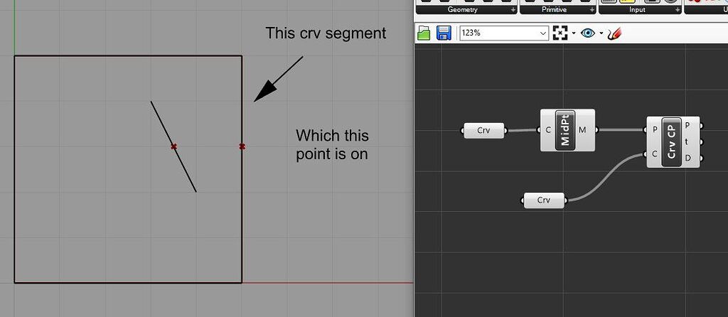 How to get curve segment which a point is on - Grasshopper - McNeel Forum