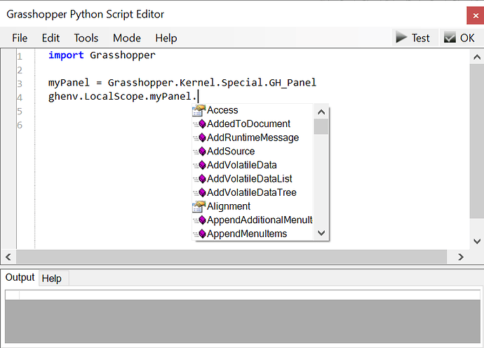 Python Autocomplete doesn't work for variables? - Grasshopper Developer - McNeel Forum
