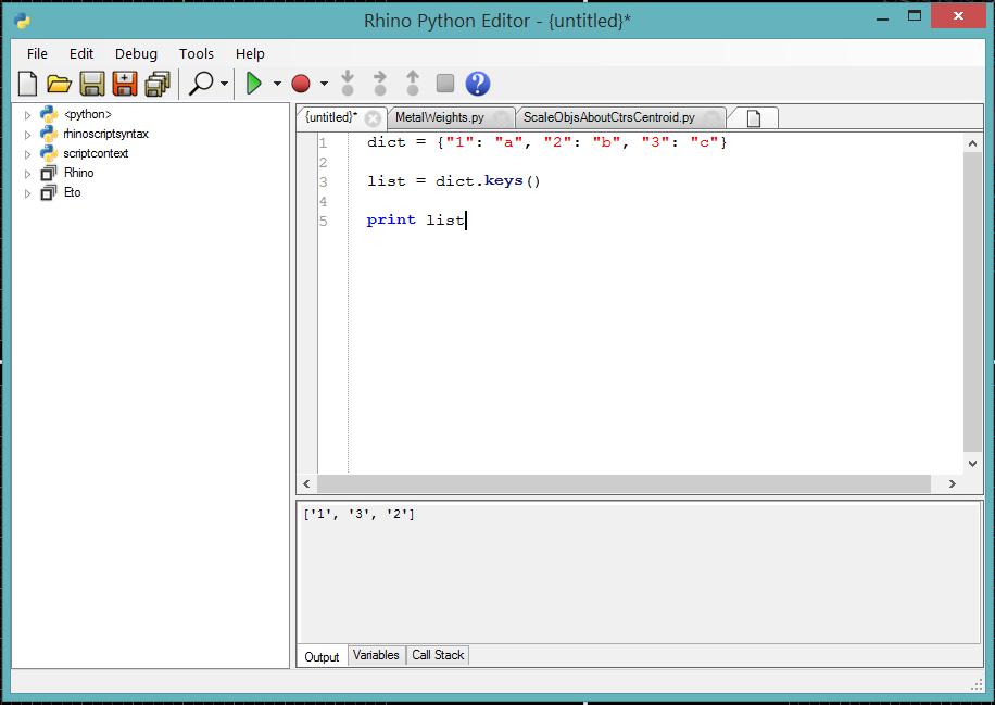 Getting The Keys And Values Of A Dictionary In The Original Order As A List Scripting McNeel 