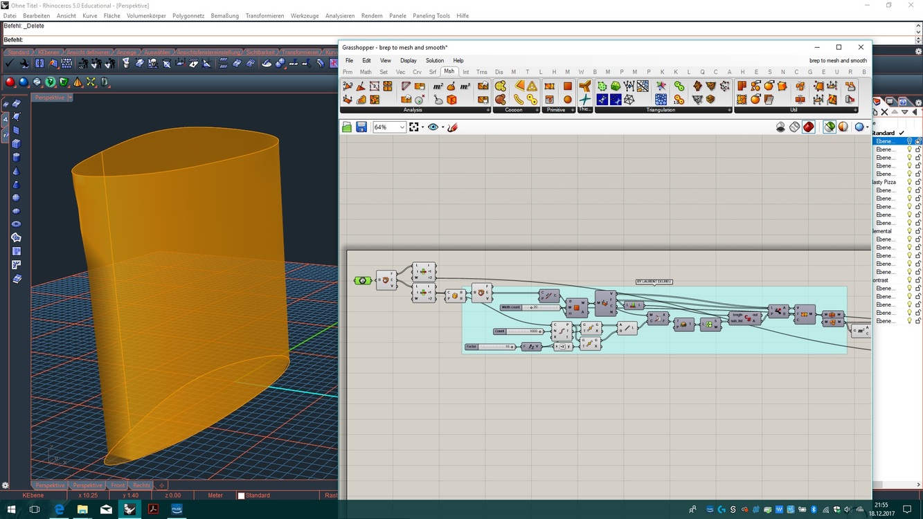 From Brep to Mesh and smooth - Grasshopper - McNeel Forum