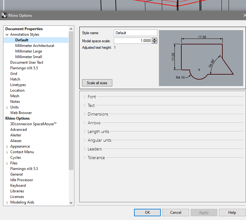 Rhino 6 Dimension Text Too Big Or Gone In Viewports Rhino For 