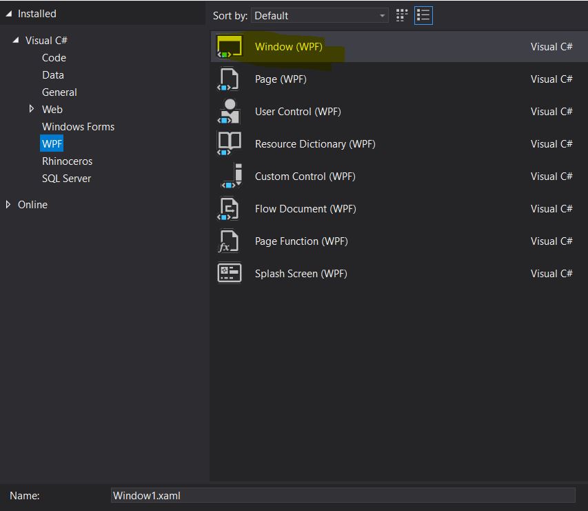 Opening a Wpf form from Rhino Common C# Plugin - Rhino Developer ...