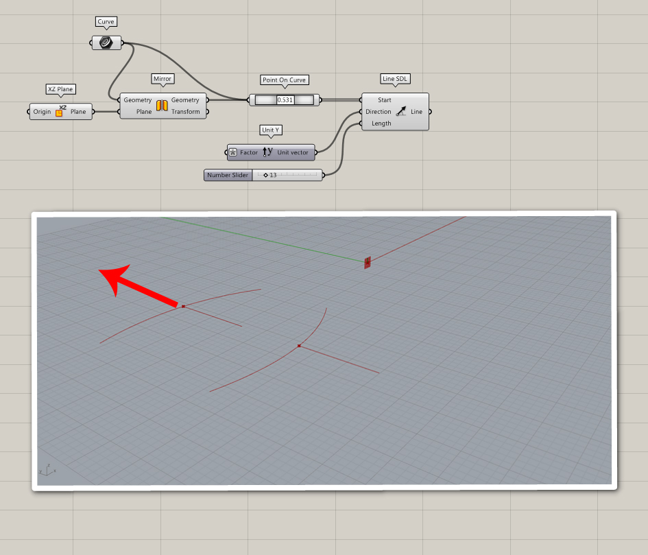 Mirror Direction - Grasshopper - McNeel Forum