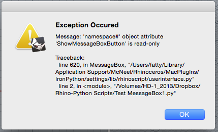 MessageBox() broken in Mac Rhino? - Scripting - McNeel Forum