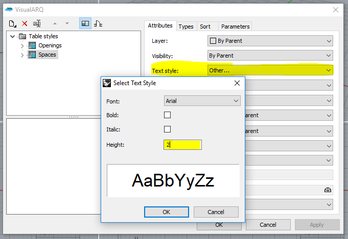 How To Setup Table Dimensions VisualARQ McNeel Forum