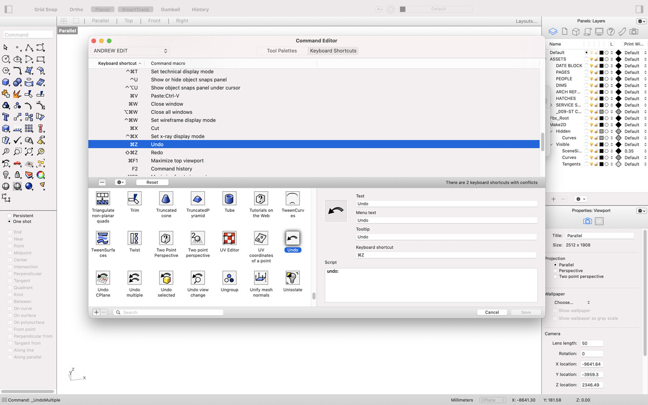 ⌘z not working - Rhino for Mac - McNeel Forum