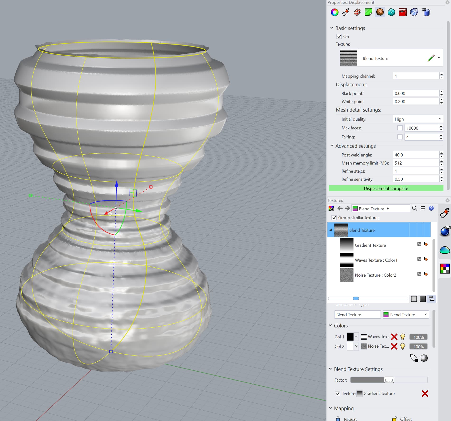Layered / Multiple Displacements? - Rendering - McNeel Forum