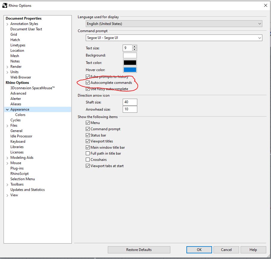 Rhino 7: command prompt loses focus when selecting geometry - Rhino for Windows - McNeel Forum