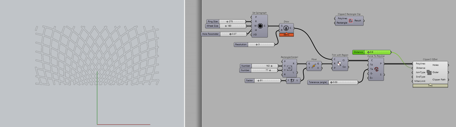 Diamond curved pattern - Grasshopper - McNeel Forum
