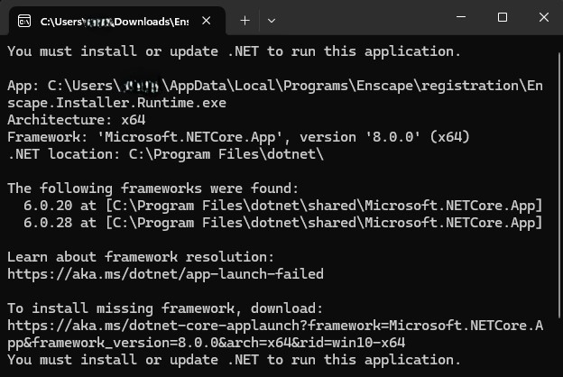 Cannot open Enscape: Unknown command: EnscapeUserAreaCommand - Rhino for Windows - McNeel Forum