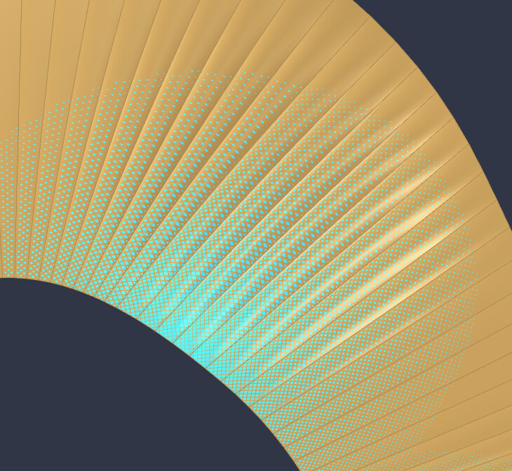 Gradient Mesh Pattern on a ribbed surface - Grasshopper - McNeel Forum