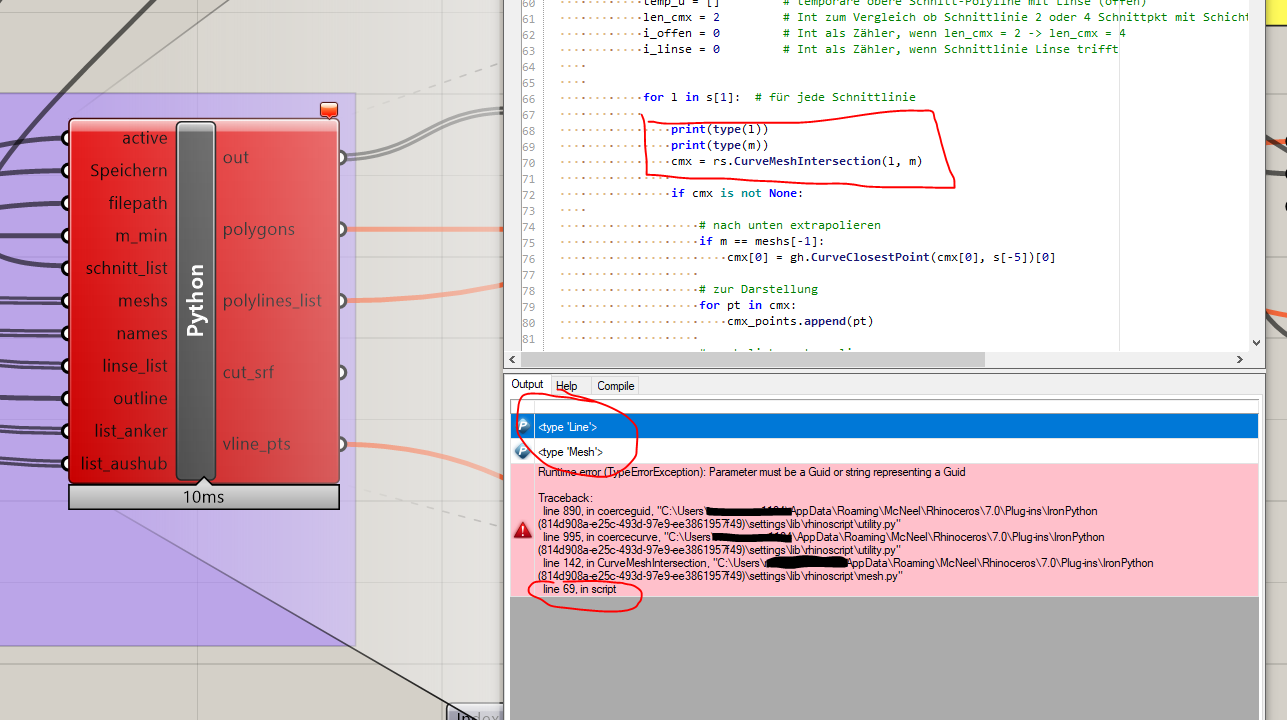 Bug Curvemeshintersection Ghpython With Multiple Arguments Grasshopper Mcneel Forum 2989