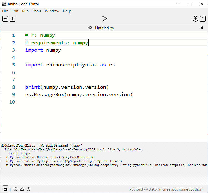 Rhino 8 Feature: ScriptEditor (CPython, CSharp) - Serengeti (Rhino 8 ...