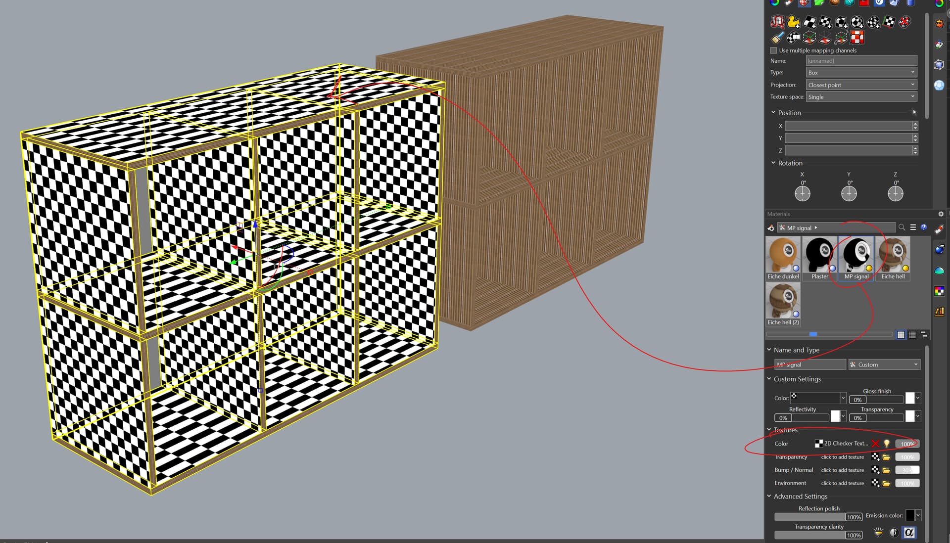 Bug: Subobject Texture Mapping got messed up in V8 - Rendering - McNeel Forum