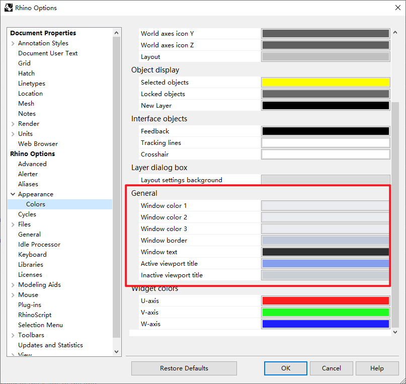 Window color or Window text color - Rhino Developer - McNeel Forum