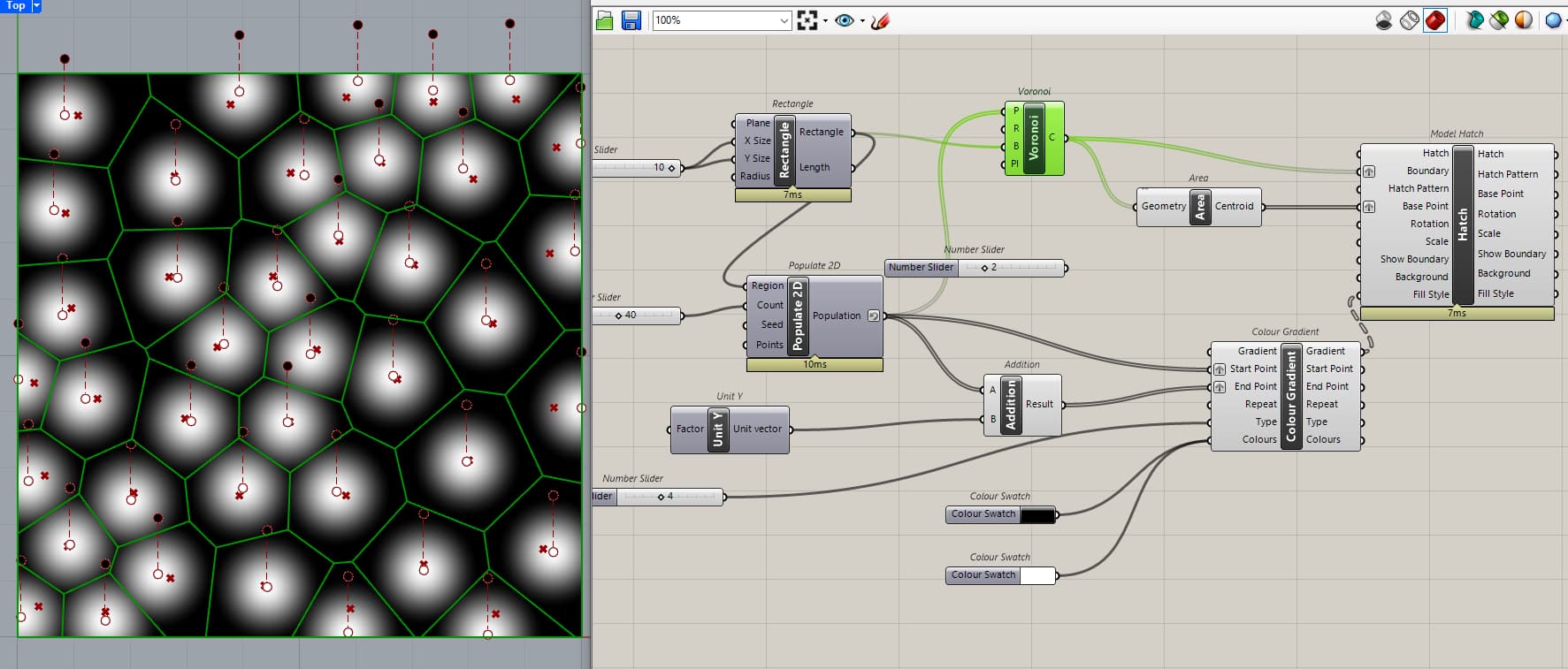 How apply gradient to every cell - Grasshopper - McNeel Forum