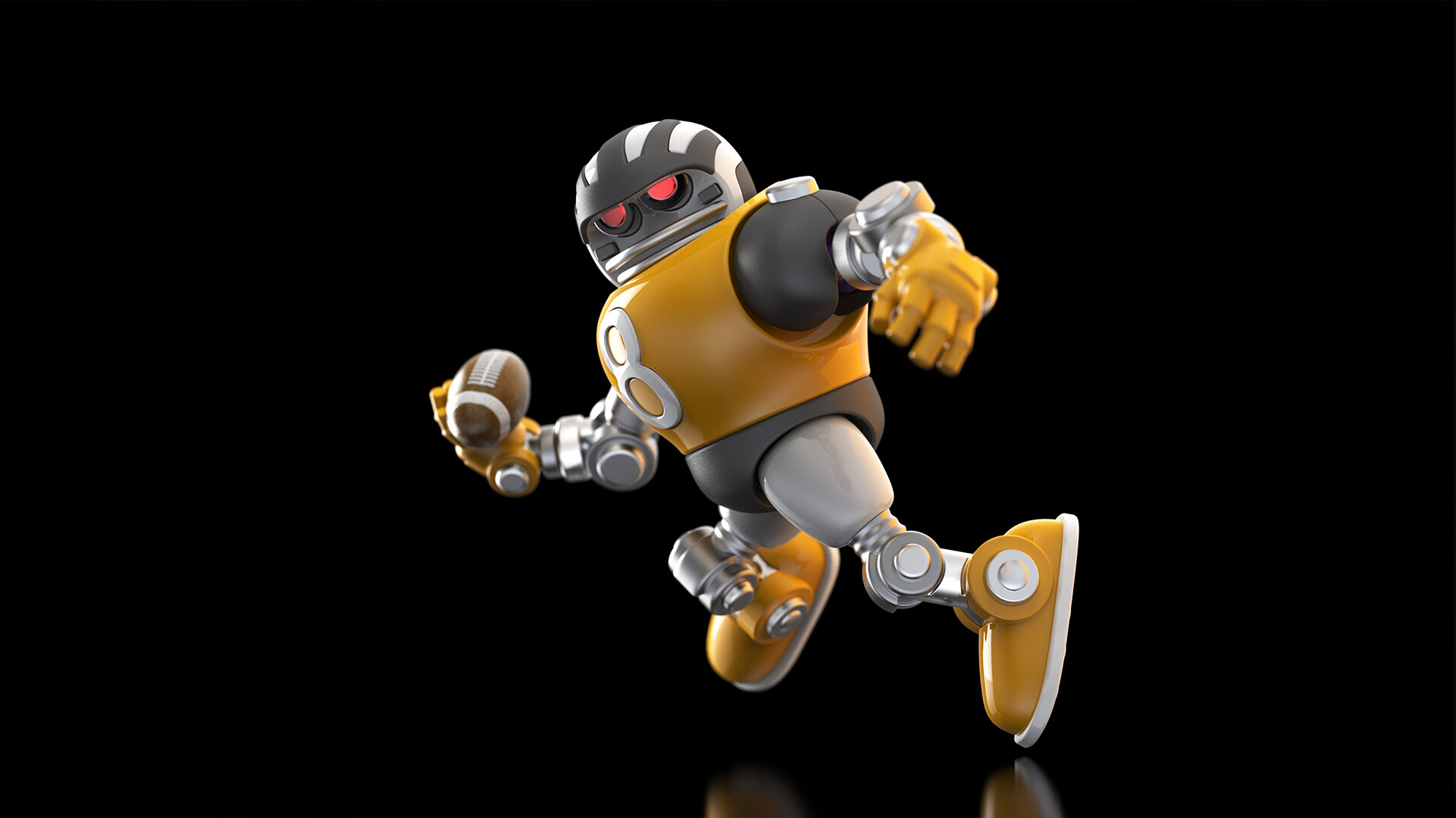 Rugby Robot Toy, along with the completed models and 3D prints ...