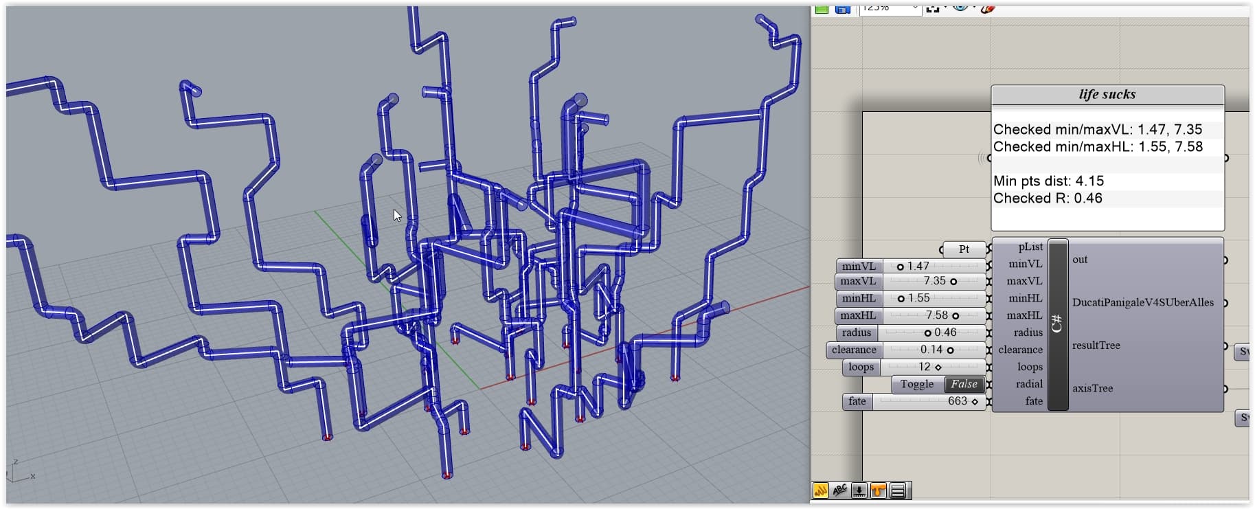 Random Not Self Intersecting Pipes Growing Upward Grasshopper Mcneel Forum