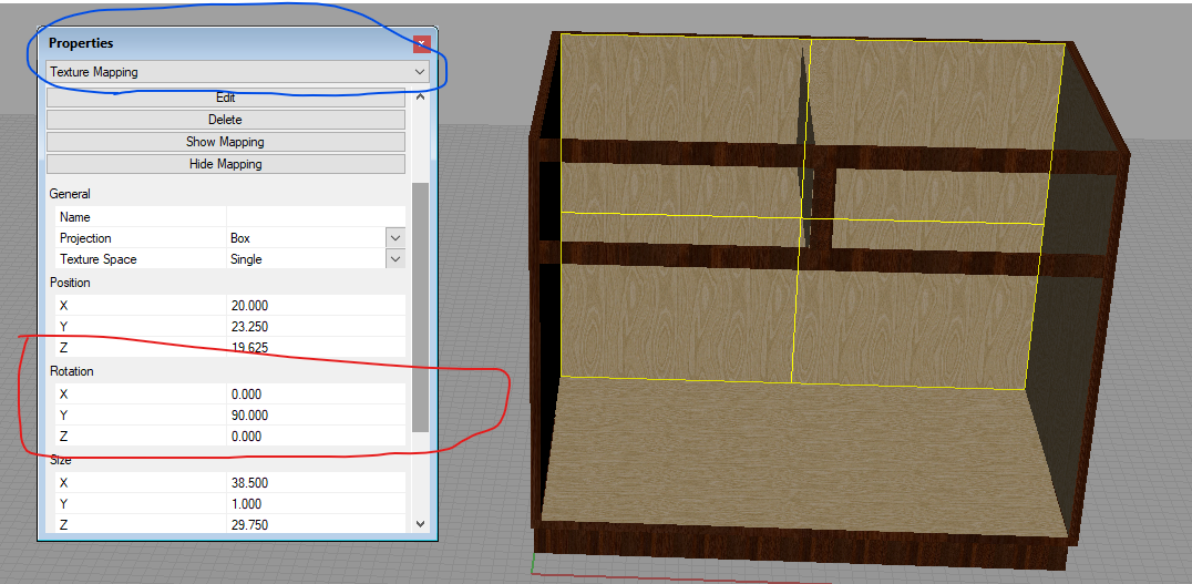 Change Texture material Orientation On A Surface Rendering McNeel 