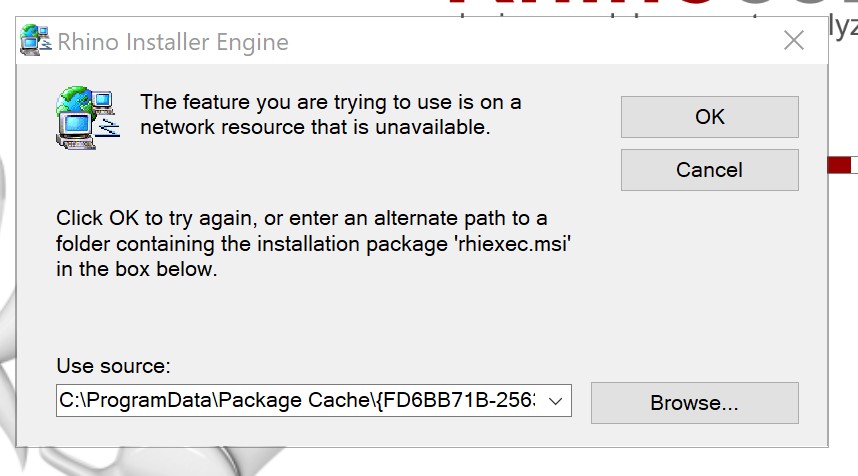 Update install errors - Rhino for Windows - McNeel Forum